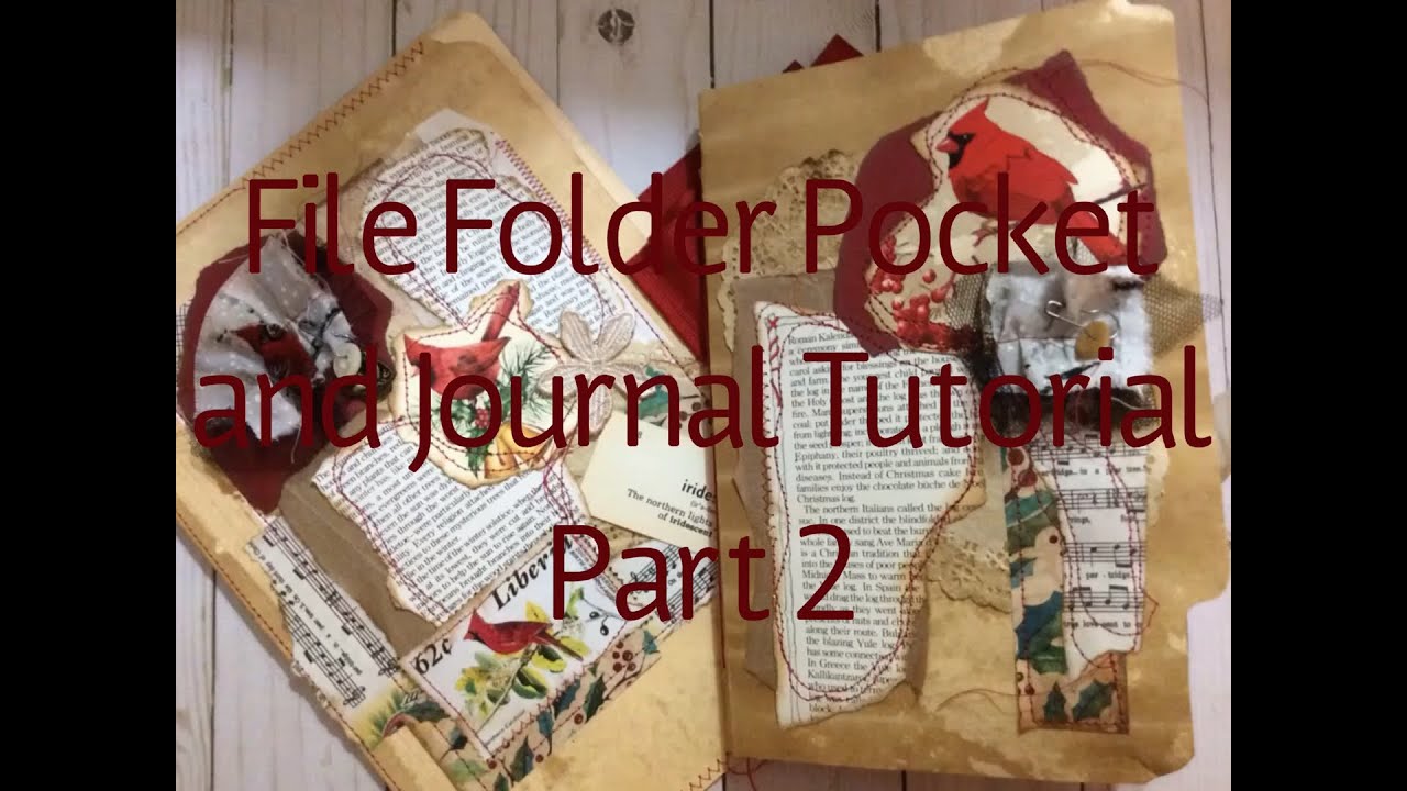 File Folder Pocket and Journal Tutorial, Part 2 - YouTube
