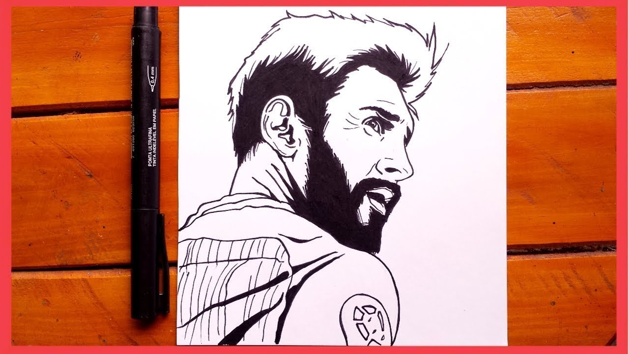 Cómo dibujar a Lionel Messi - YouTube
