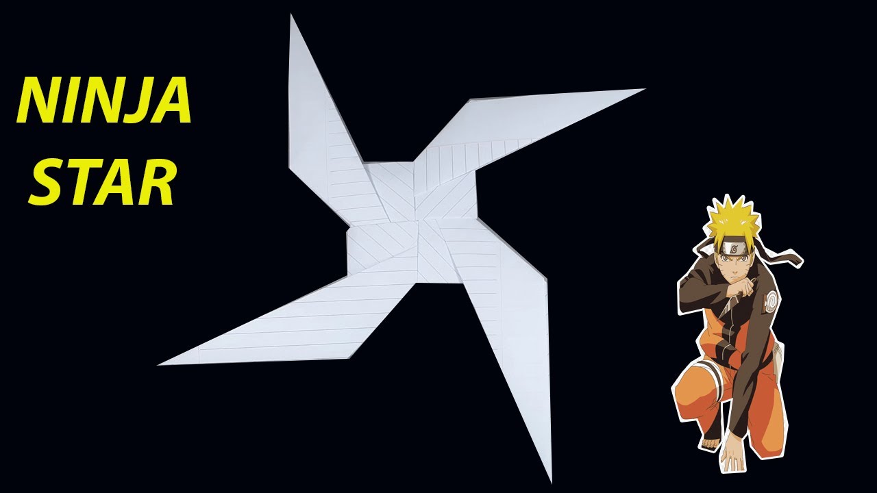 Paper Ninja Star, How to make Paper Ninja Star (SHURIKEN) - YouTube