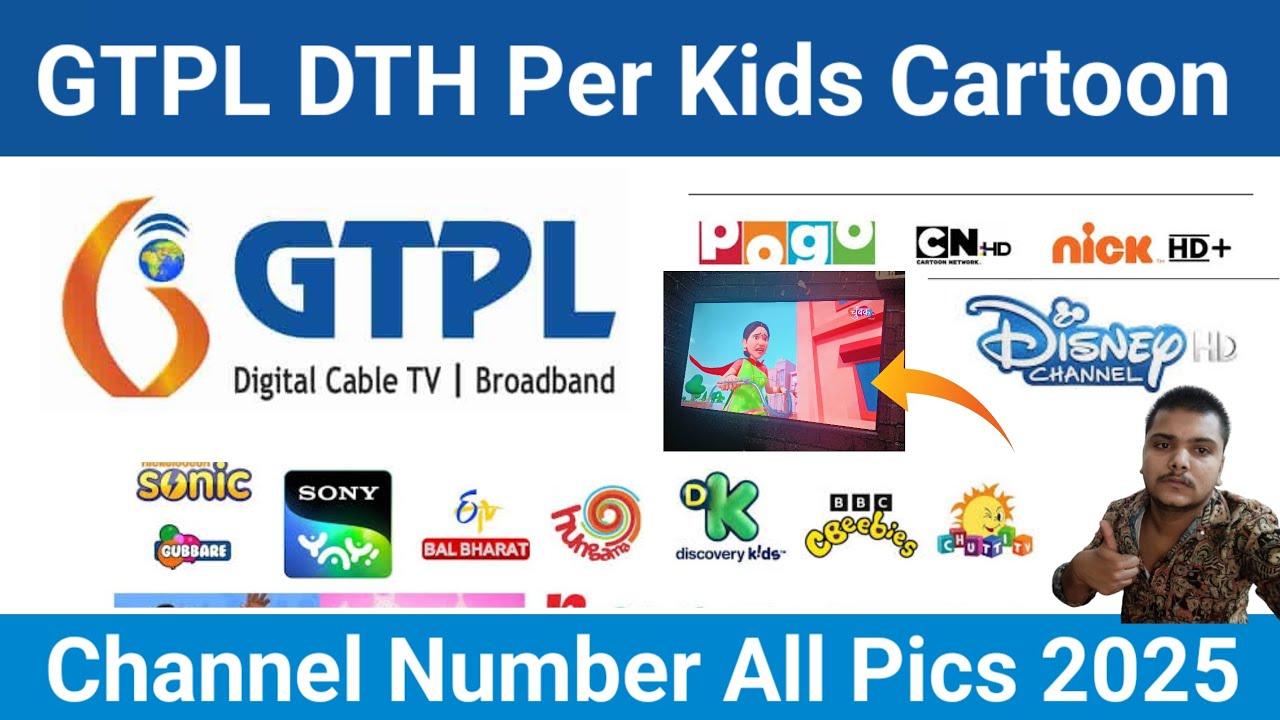 GTPl Par kids Cartoon Channel Number All Pics 2025 में न्यू - YouTube