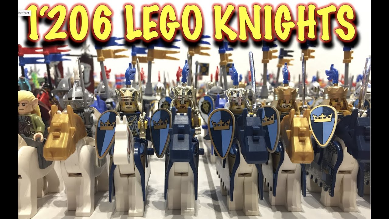 HUGE 1206 LEGO CASTLE KNIGHTS ARMY!! Lego Ritter Armee!! - YouTube