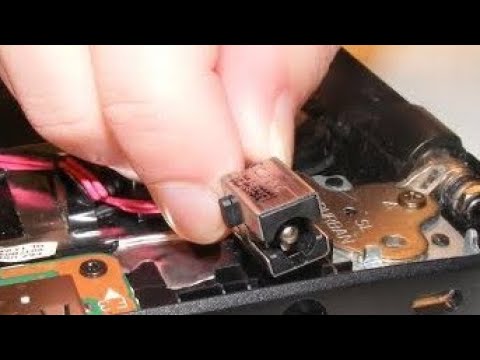 How to fix a power jack Pin that is pushed back inside the laptop - YouTube
