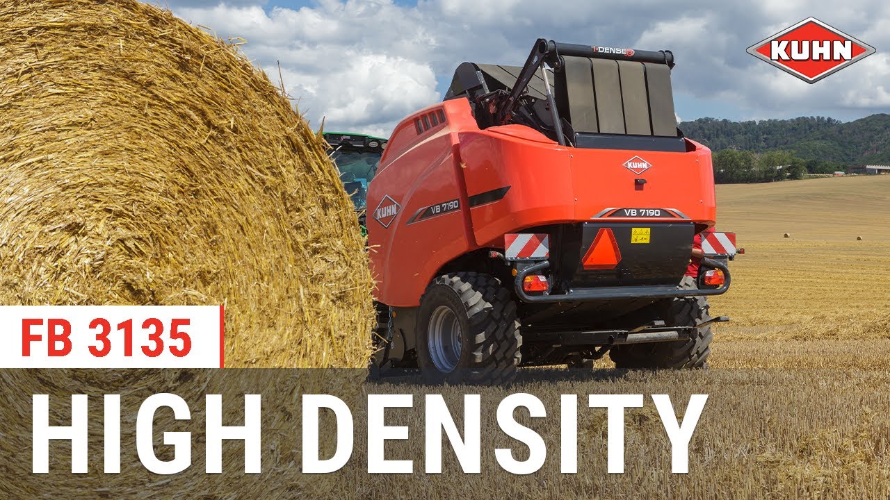 KUHN - FB 3135 fixed chamber round baler (Alpine range) - YouTube