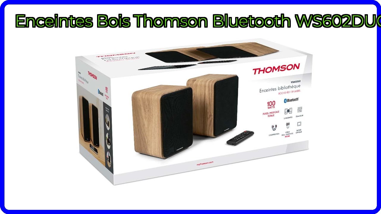 AVIS (2025) : Enceintes Bois Thomson Bluetooth WS602DUO. DÉTAILS ...