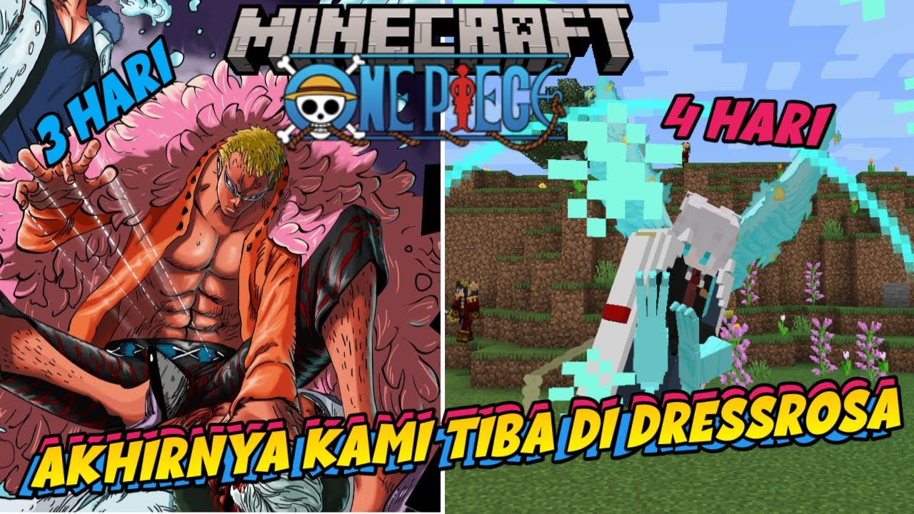 Aku Pergi Ke Dressrosa - Survival Minecraft Onepiece Day 4 - YouTube