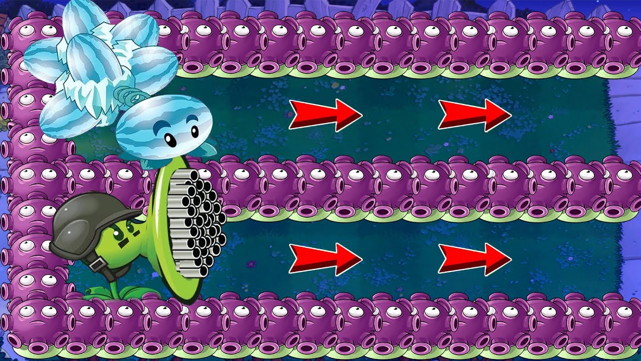 99 Winter Melon vs 99 Gatling Pea Attack All Dr.Zomboss - Plants vs ...