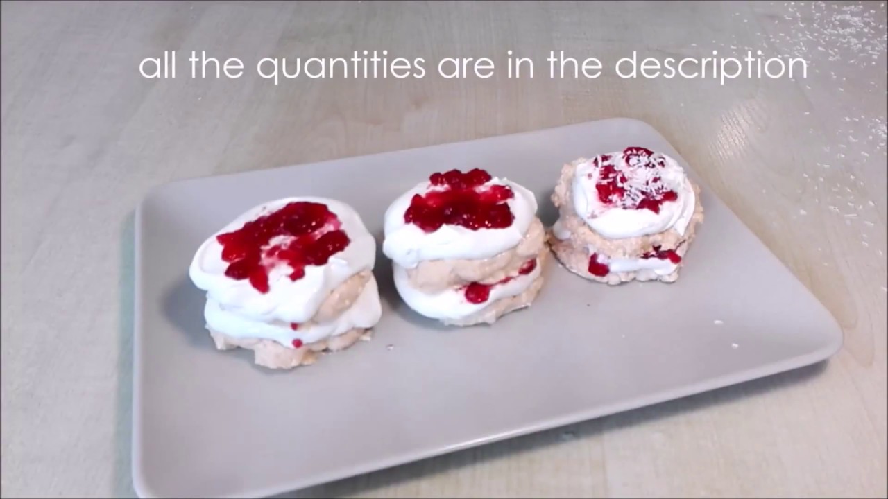 Little meringues with coconut and raspberry - YouTube