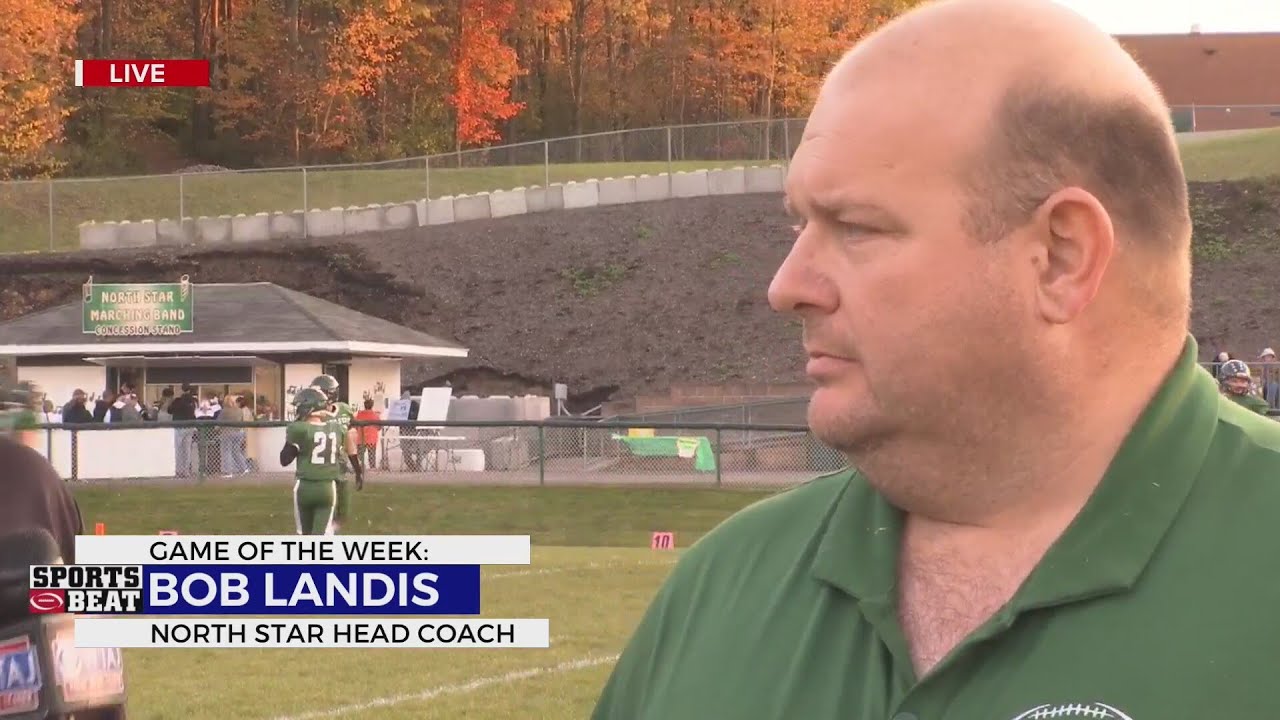 SPORTSBEAT: Game of the Week interview with North Stars Head Football Coach Bob Landis - YouTube