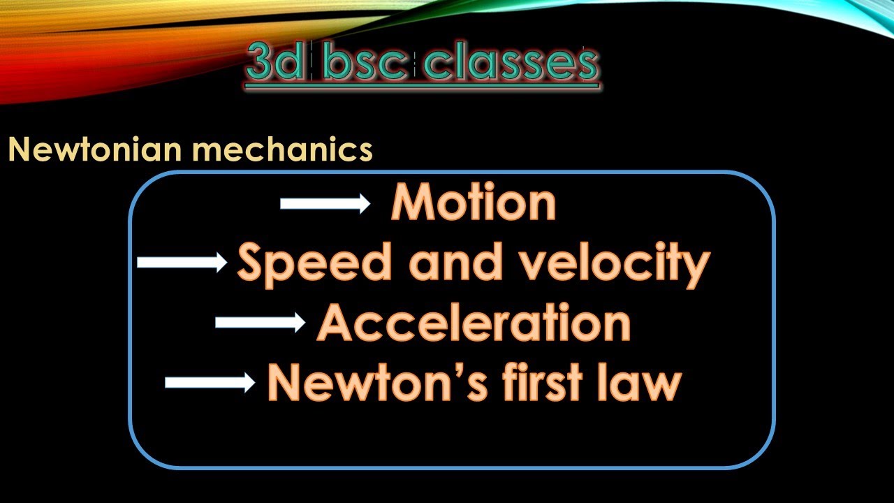 Bsc physics||Newtonian physics||Bsc classes||1st semester||3d Bsc ...
