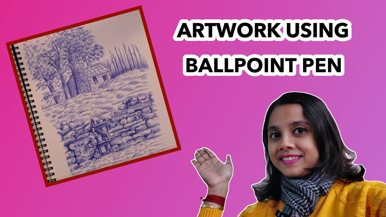 Creating Artwork using 10 rupees Ballpoint Pen | Art using cheap ball ...