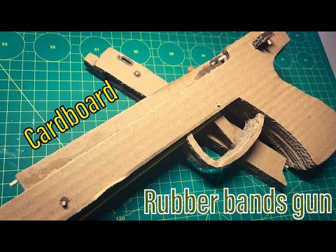 【DIY】EPIC Cardboard Rubber Bands Gun 2.0S | can change magazine ...