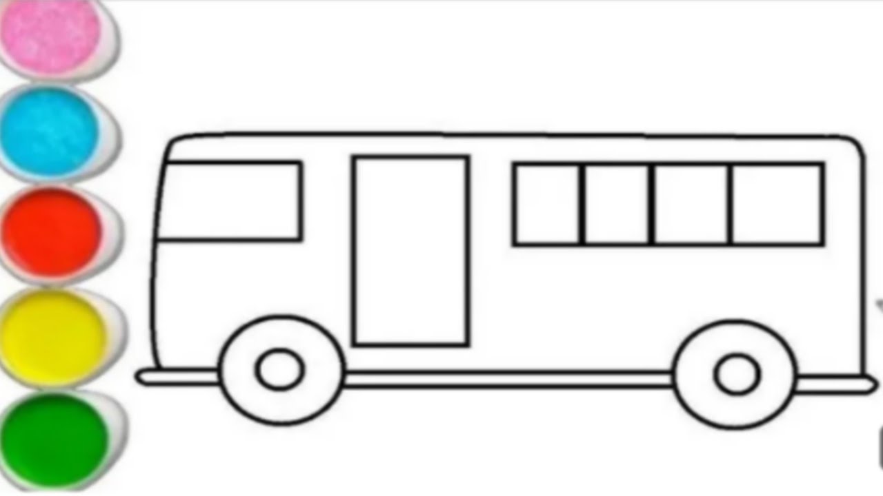 How To Draw A School Bus | School Bus Drawing | स्कूल बस का चित्र ...