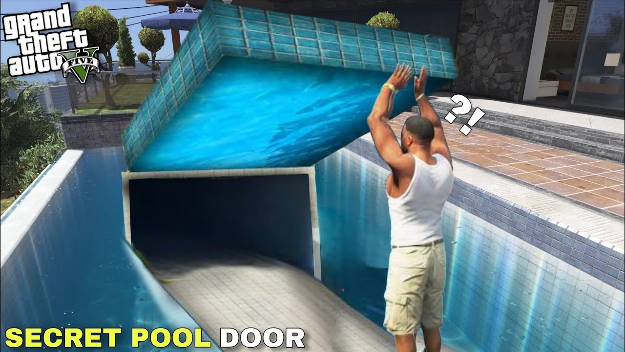 Franklin Unlocks The Hidden Door in his Swimming pool in GTA 5! - YouTube