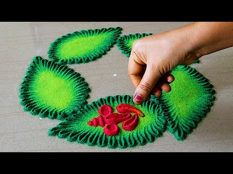 Easy & Simple Rangoli Designs For Ganesh Chaturthi | Festival Rangoli ...