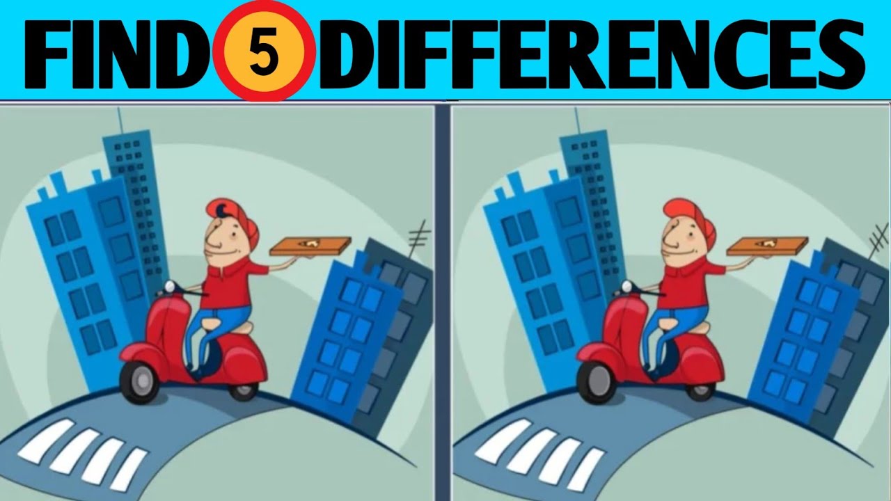 Spot 5 Differences | Can you Find 5 Difference Between two Images ...