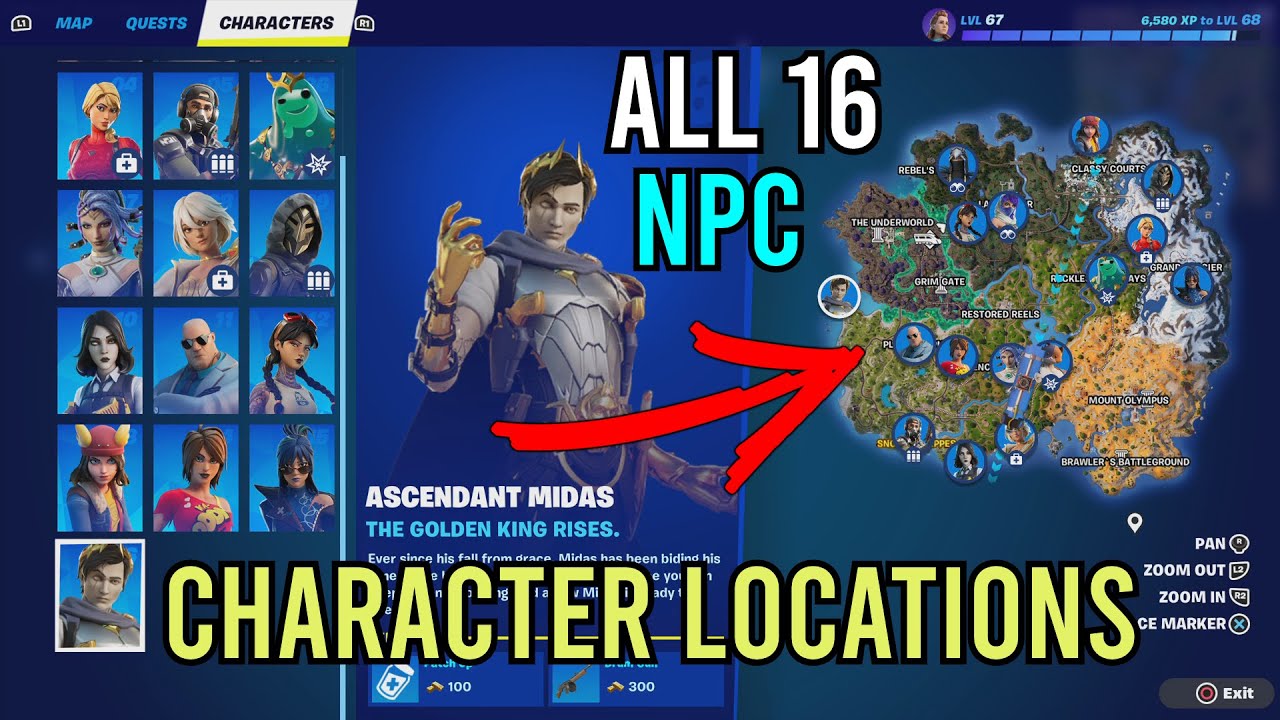 All 16 NPC Character Locations | Fortnite - Chapter 5 Season 2 (v29.01 ...