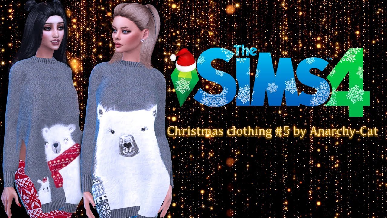 TS4 [DOWNLOAD] - Christmas clothing #5 by Anarchy-Cat - YouTube