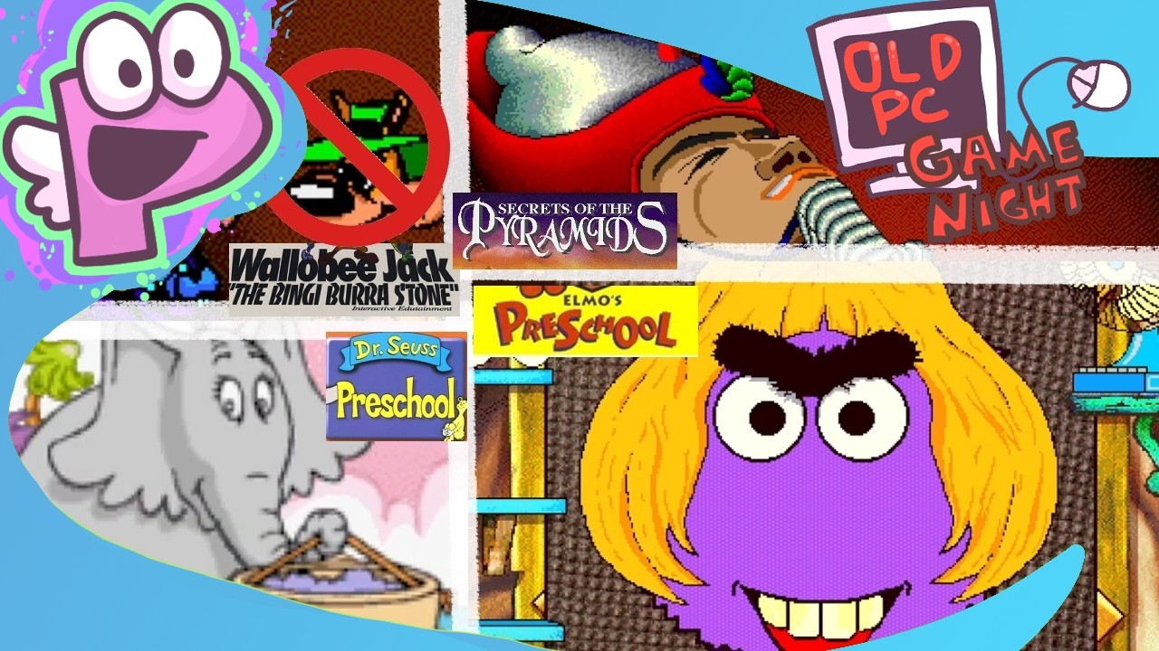 Old PC Game Night (Wallobee Jack, Secrets of the Pyramids, Dr. Seuss ...