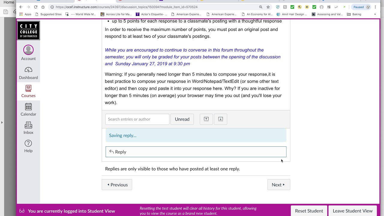 How to reply in a discussion thread on Canvas - - YouTube