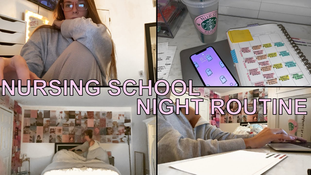 NURSING SCHOOL NIGHT ROUTINE (hair care routine, skin care routine ...