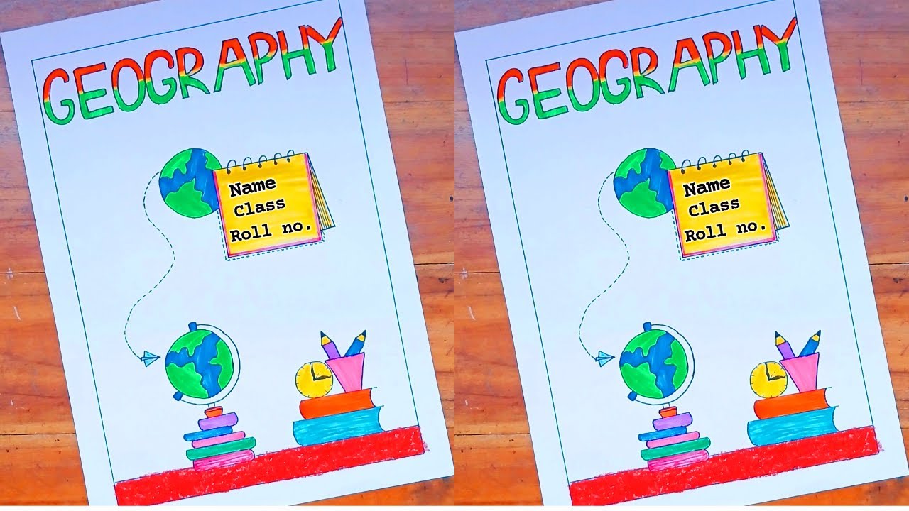 Geography Front page Easy Drawing || Geography project || - YouTube