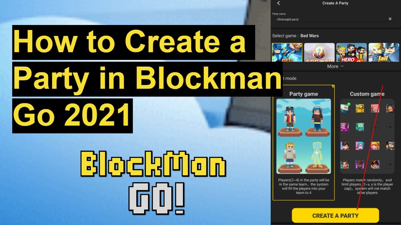 How to Play with Friends in Blockman GO 2021 | Join a party in Blockman ...
