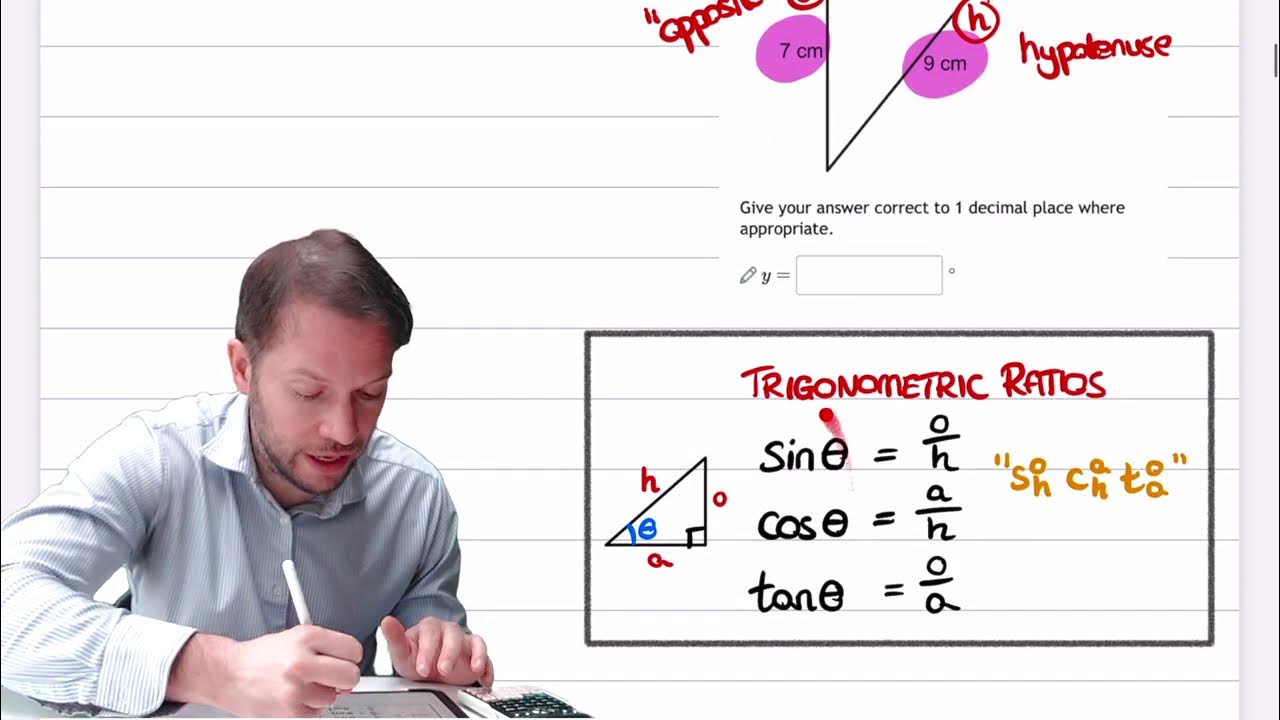 Use trigonometry to determine unknown angles in a right-angled triangle (322b) - YouTube