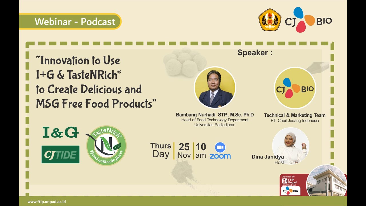 Innovation to Use I+G & TasteNRich® to Create Delicious and “MSG-Free ...