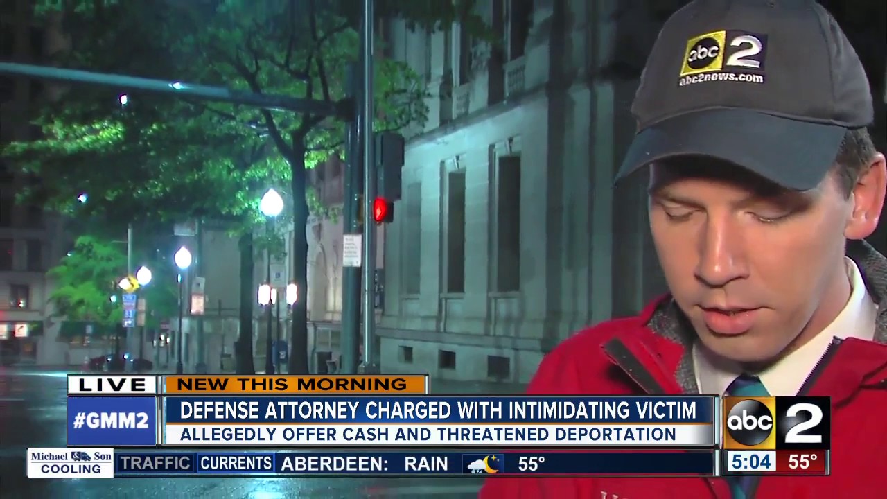 Baltimore defense attorney charged with intimidating victim - YouTube