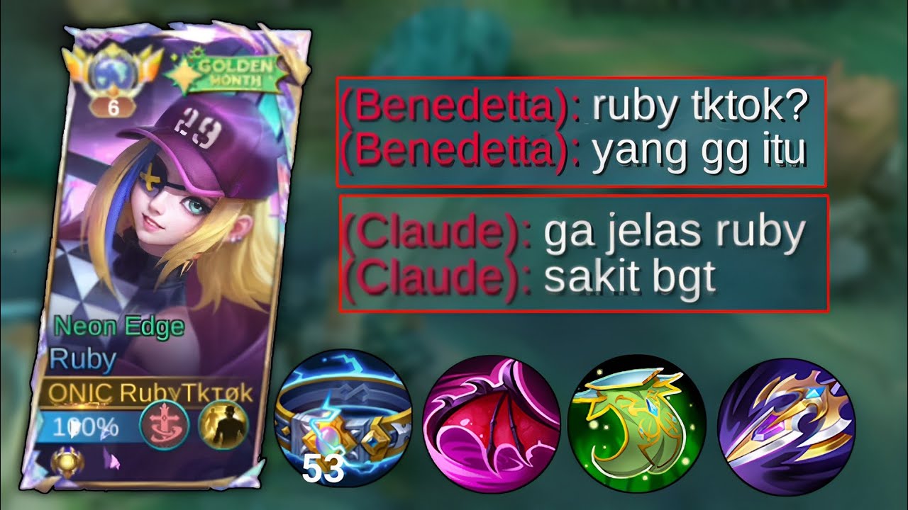 Review Skin Neon Edge Global 6 Ruby Gameplay | Item Terkuat Ruby # ...