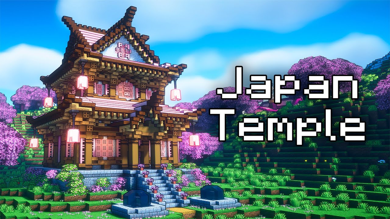 How to Build a Cherry Blossom Temple | Minecraft Tutorial - YouTube