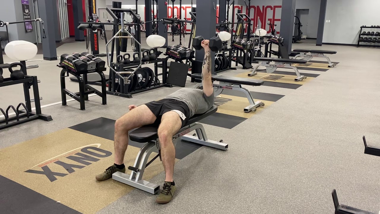 Single Arm DB Bench Press - YouTube