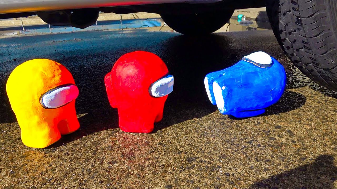 Experiment Car vs Among Us | Crushing Crunchy & Soft Things by Car ASMR ...