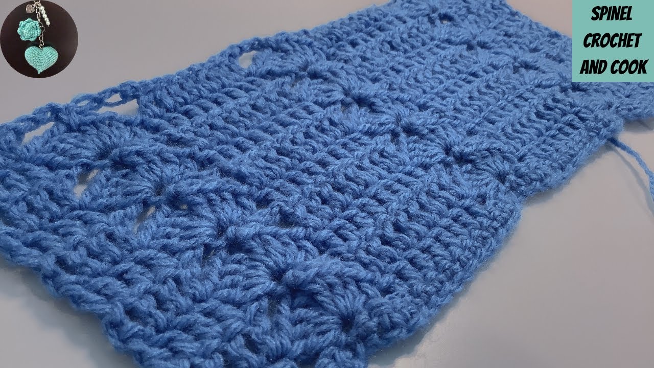 Crochet Vertical Shell Stitch | Blankets, Jumpers, Scarves | Spinel ...
