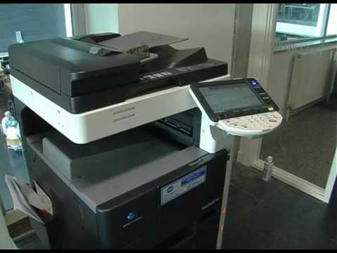How to Print from a Konica Minolta MFD - YouTube