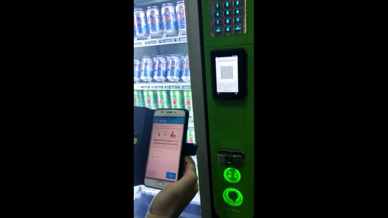 Singpass-Enabled Vending Machine - YouTube
