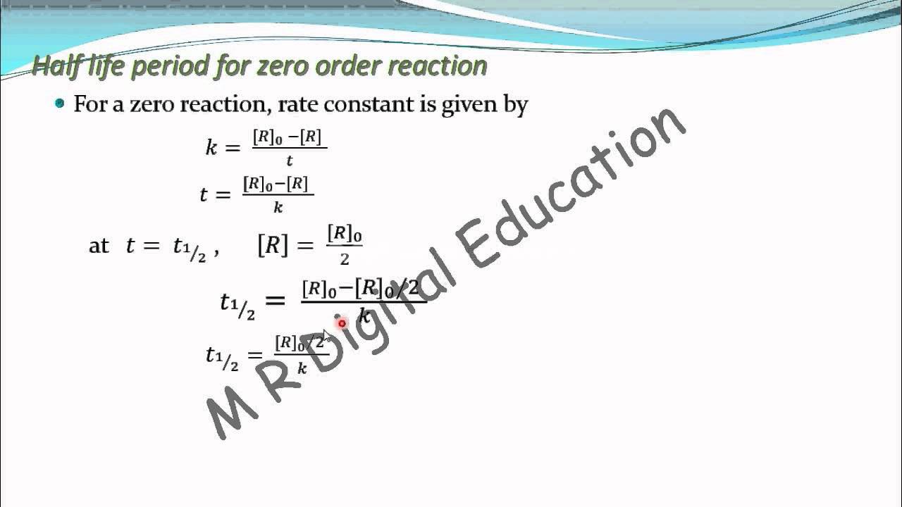 Half Life Of Zero Order Reaction chemical Kinetics Part 48 For CBSE half-life-of-zero-order-reaction-chemical-kinetics-part-48-for-cbse