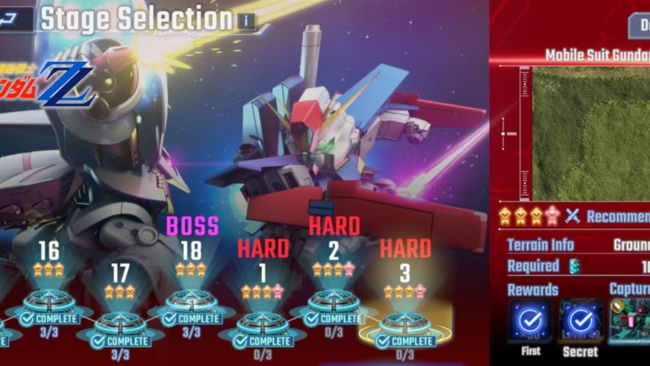 Mobile Suit Gundam ZZ HARD STAGE 3 Full Star SD Gundam G Generation ...