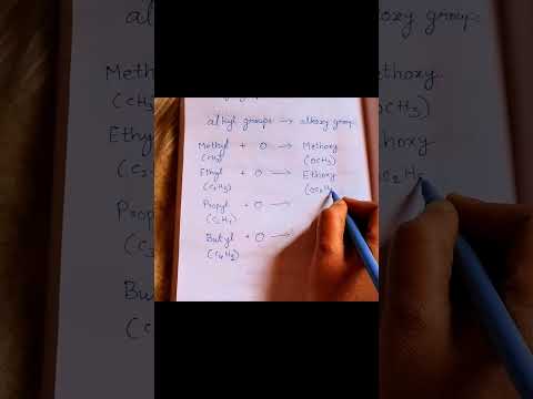 IUPAC nomenclature of organic chemistry alkyl to alkoxy group. (class ...