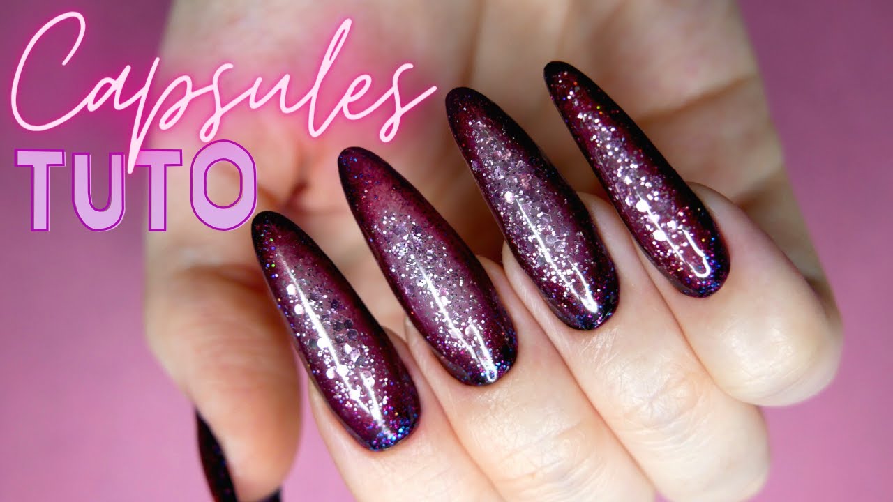 Une Pose CAPSULES MODERNES (Méthode sans Colle), Technique SANS LIMAGE et Dégradé Radial 💞 - YouTube