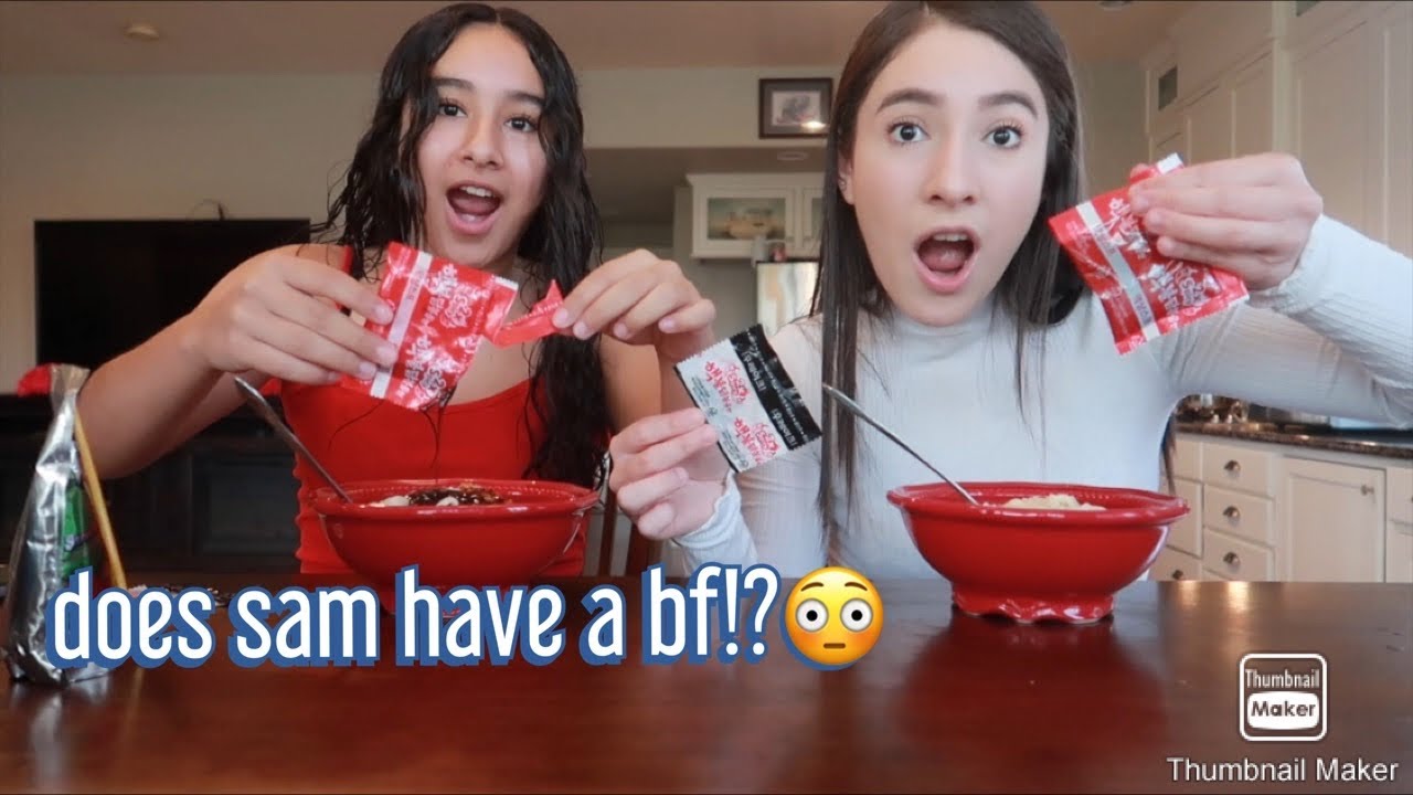 SPICY NOODLES CHALLENGE | answering YOUR questions &’ assumptions - YouTube