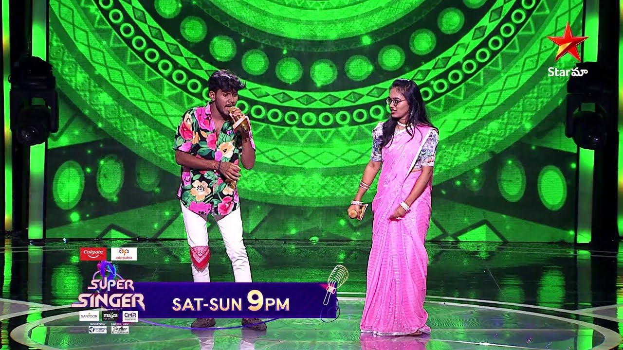 Super Singer | Pavan Kalyan and Amitha sensational Song Performance ...