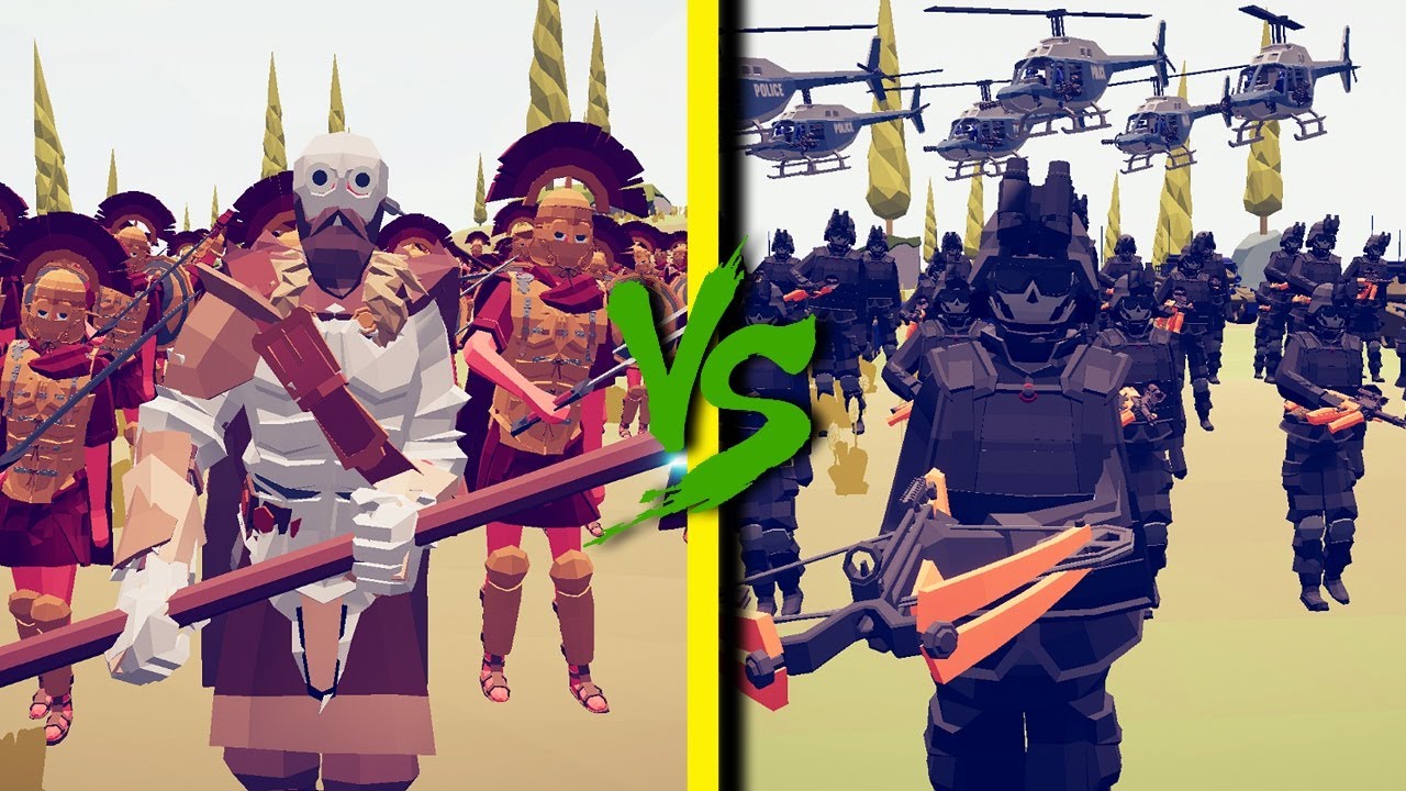 GOS OF WAR ARMY vs SHADOW COMPANY - Totally Accurate Battle Simulator ...