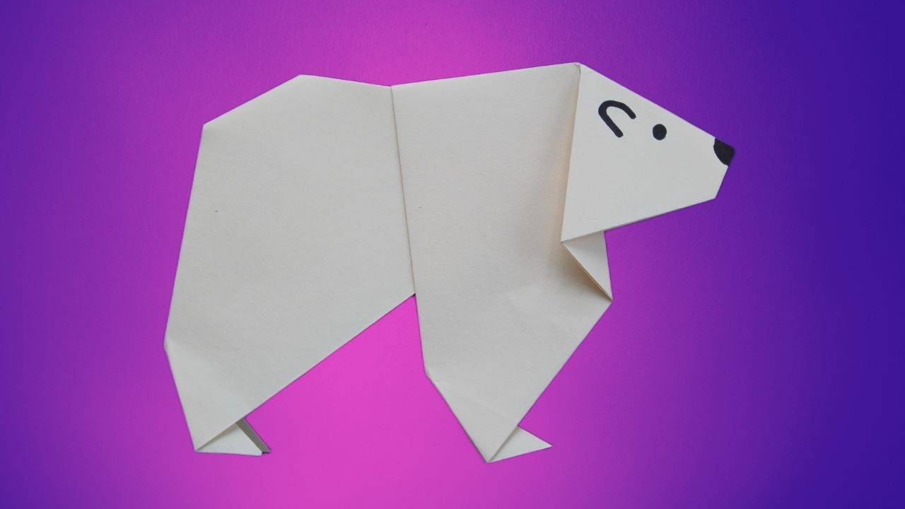 Como hacer un Oso polar de papel origami #origami #osopolar - YouTube