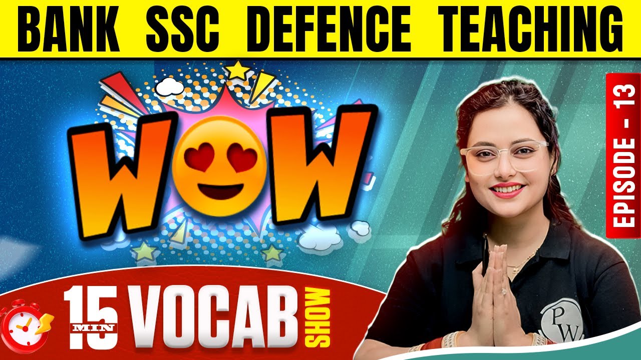 WOW VOCAB | English Vocabulary for SSC, Bank, Defence & Teaching Exams ...