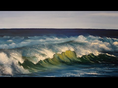 #oilpainting#paintingseascapesPART 1. painting a crashing wave tutorial ...