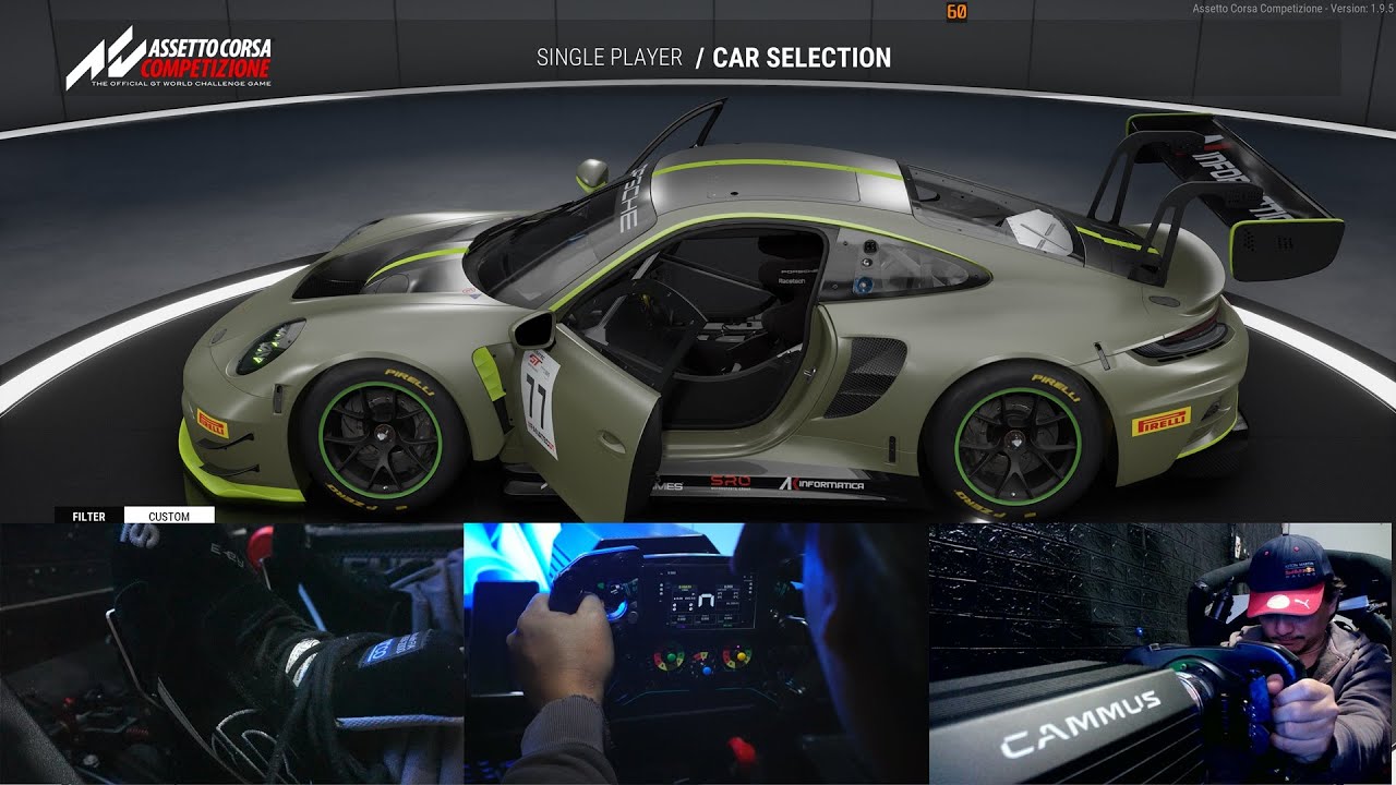 Assetto Corsa Competizione กับพวงมาลัย GT Wheel MOD V1 + ทดสอบ Motion ...