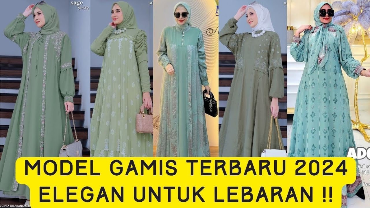 MODEL GAMIS TERBARU 2024 ELEGAN UNTUK LEBARAN - YouTube