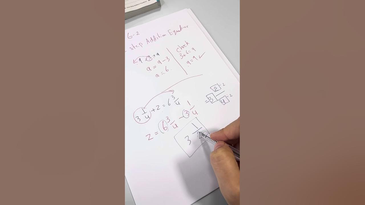 Term 2 lesson 6-2 One-step Addition Equations- grade 6 - YouTube