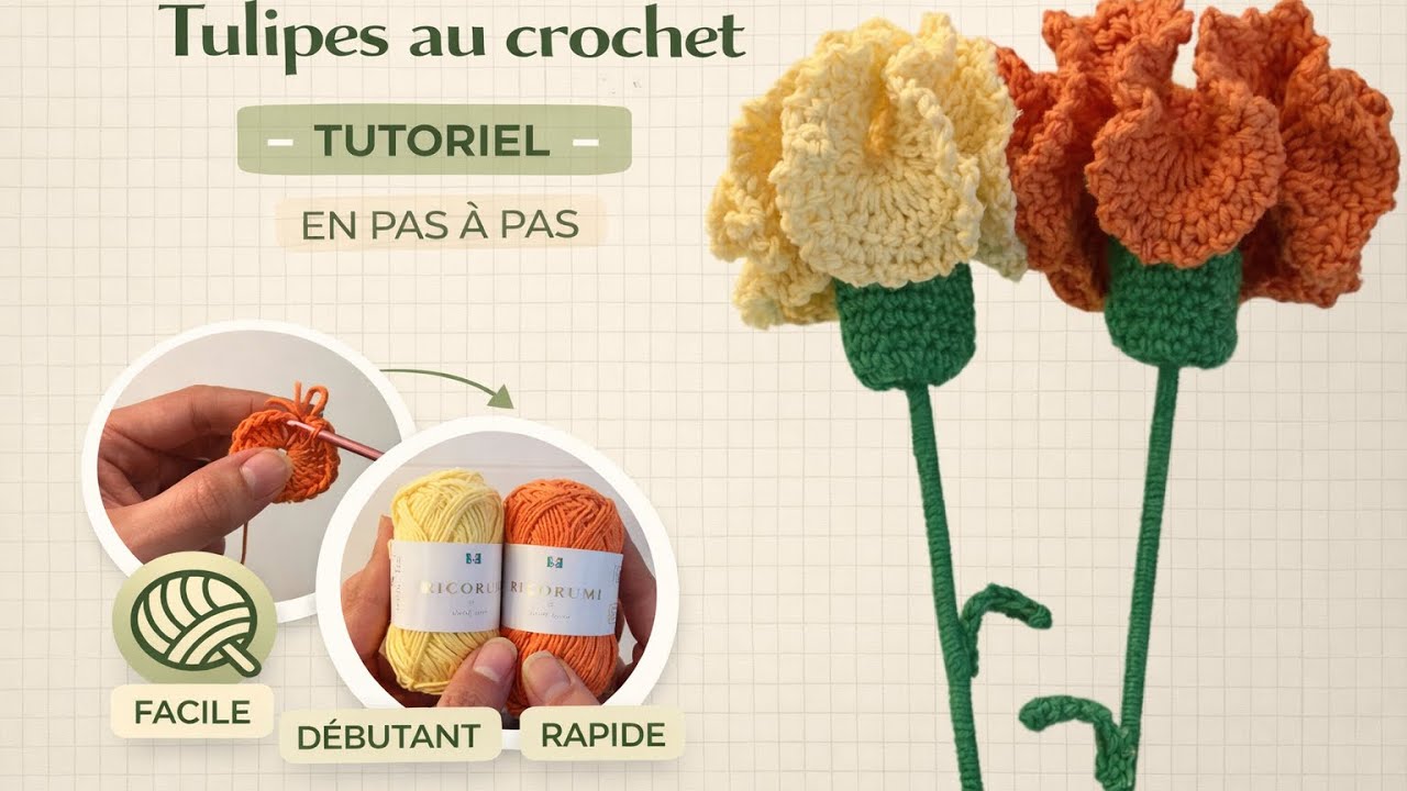Comment faire la fleur au crochet, tuto en pas à pas partie 2 - YouTube
